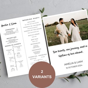 Infographic Wedding Program, Photo Wedding Program, Ceremony Program ...