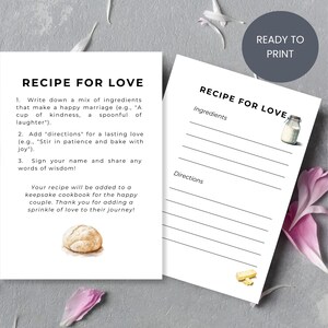 Baking Theme Request for Recipe Card, Recipe for a Happy Marriage, Love ...