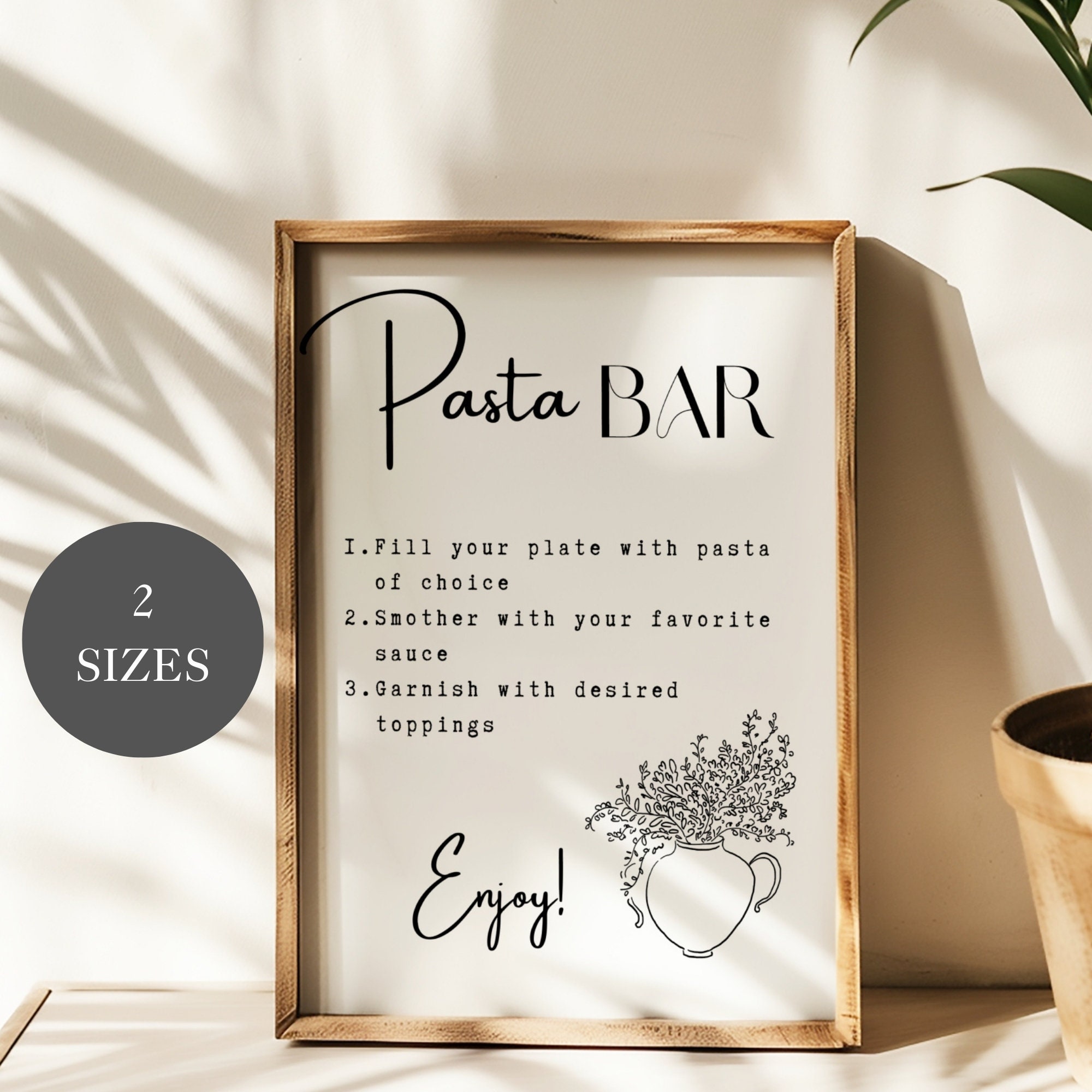 Pasta Bar Sign, Italian Themed Wedding, Dinner Party, Old World ...