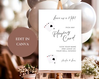 Playing Cards Guest Book, Please Sign Our Guest Book, Wedding Sign ...