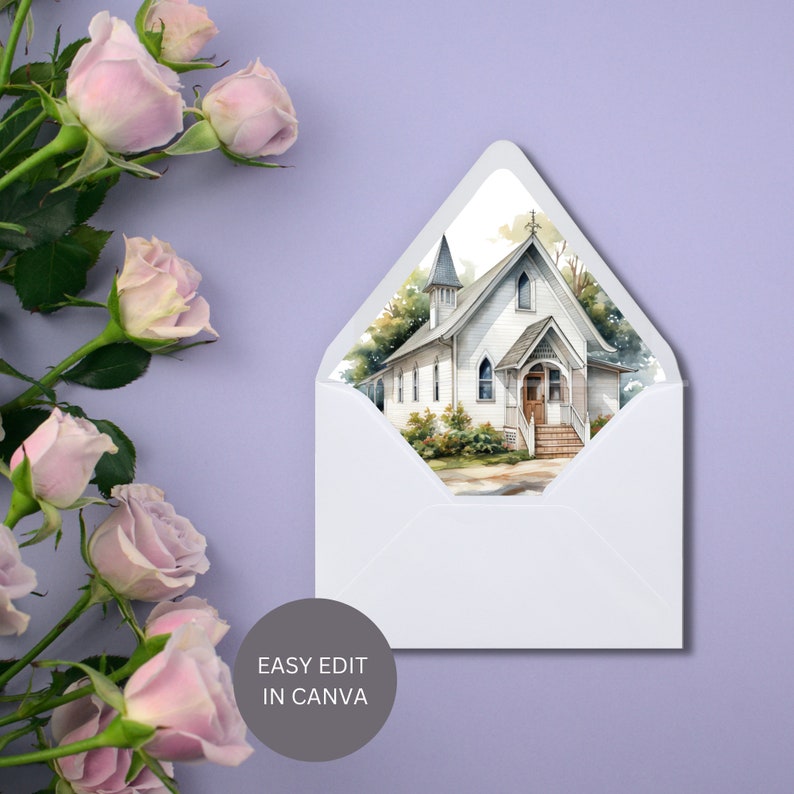 Church Envelope Liner Template, Easy Fully Customized Envelope Liner ...