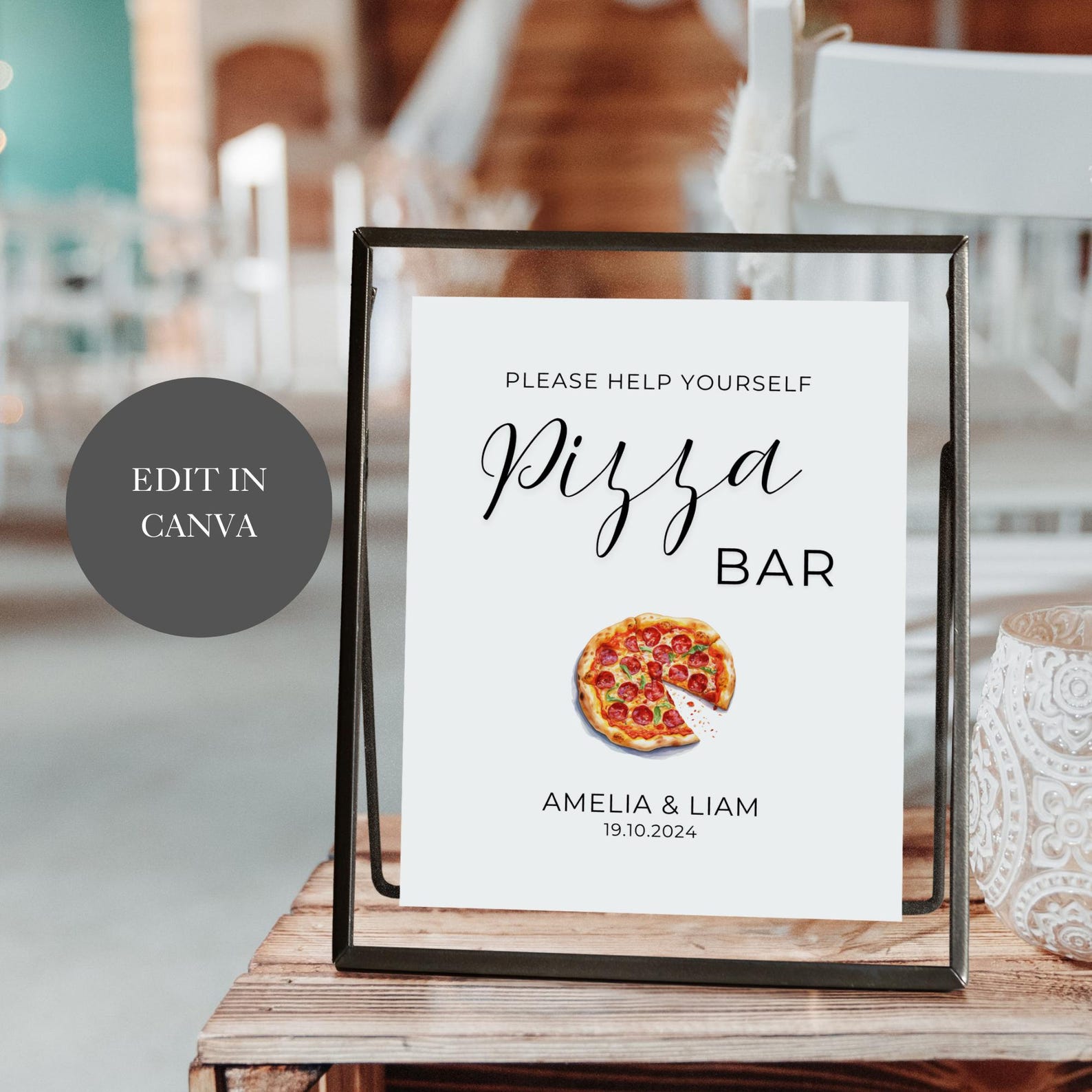 Pizza Bar Sign, Snack Bar, Late Night Snacks, Grazing Table, Minimalist ...