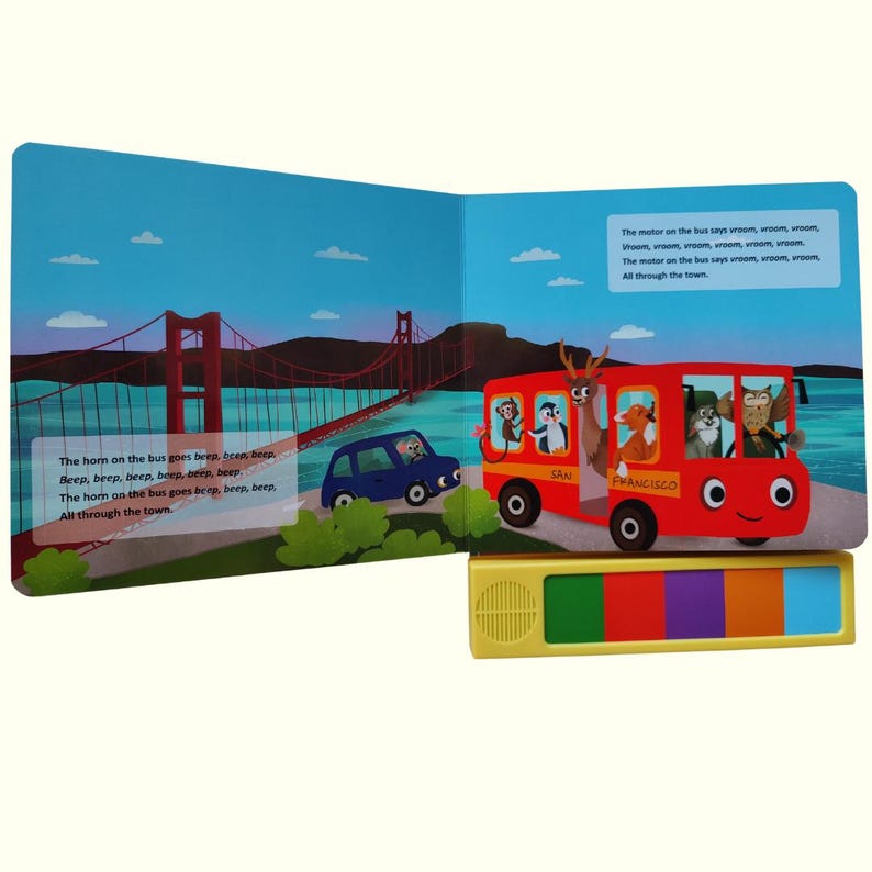 Interactive Wheels on the Bus Sound Book: Musical Toddler Toy - Etsy