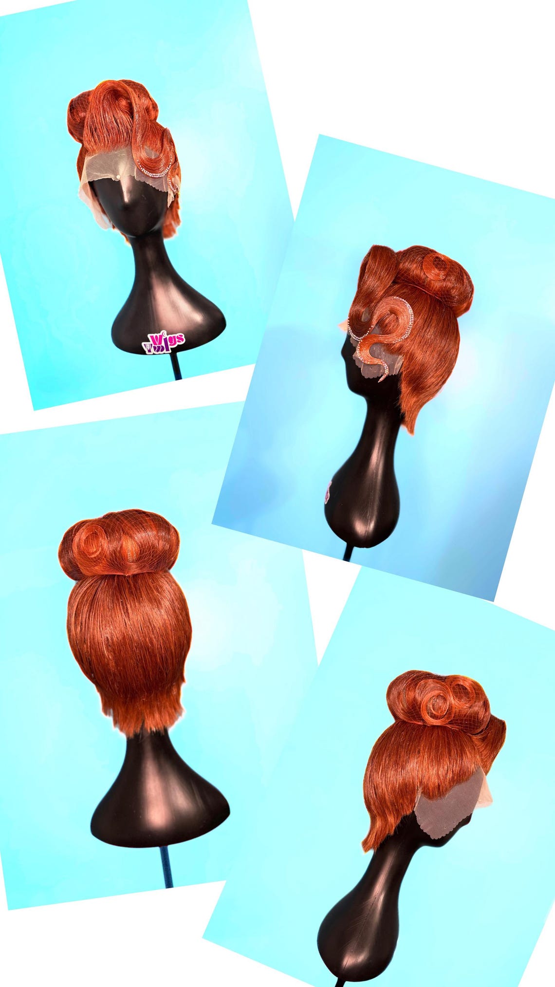 Pageant Updo Bun Wig - Styled Drag Queen Wig - Etsy