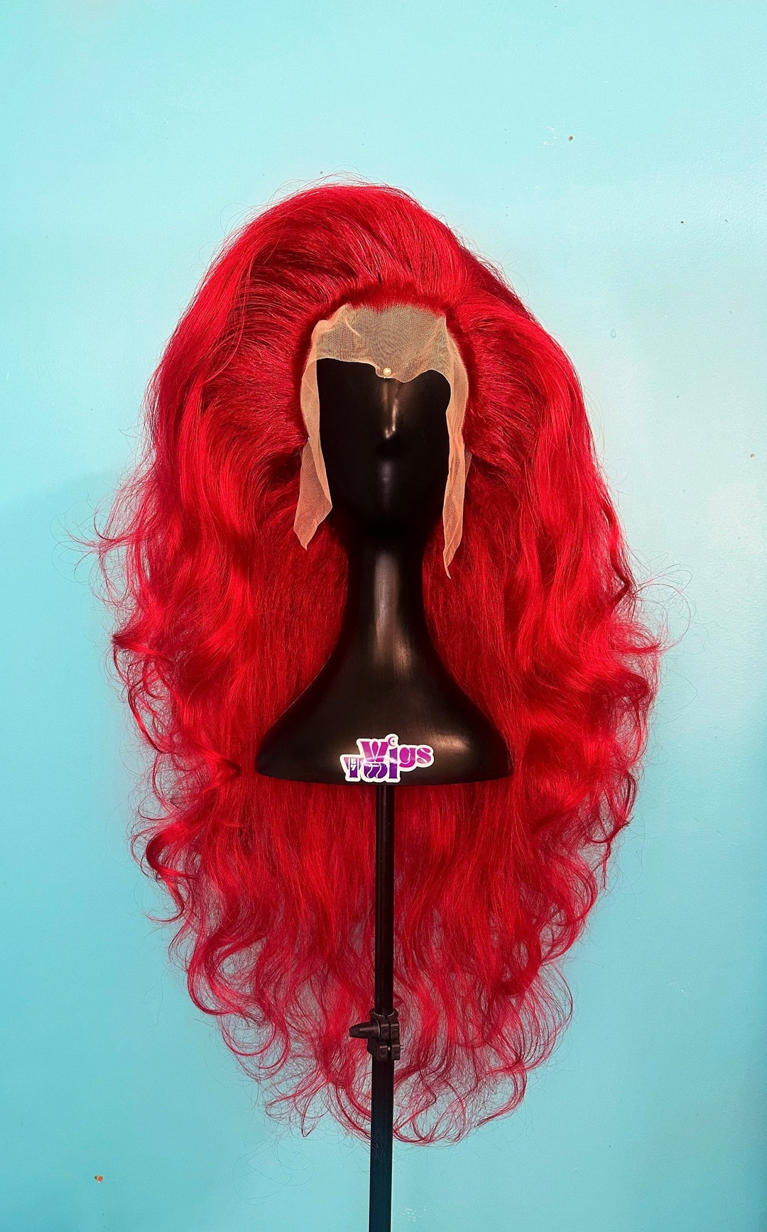 Big Curly Drag Wig in Merlot Red or Custom Color - Etsy