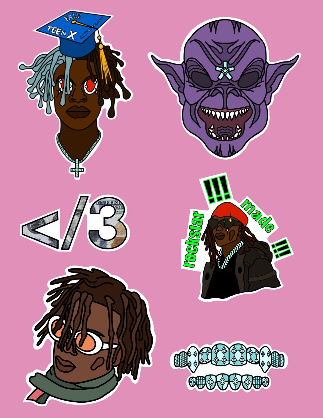 OPIUM STICKER PACK Playboi Carti Stickers, Ken Carson Stickers, Destroy ...