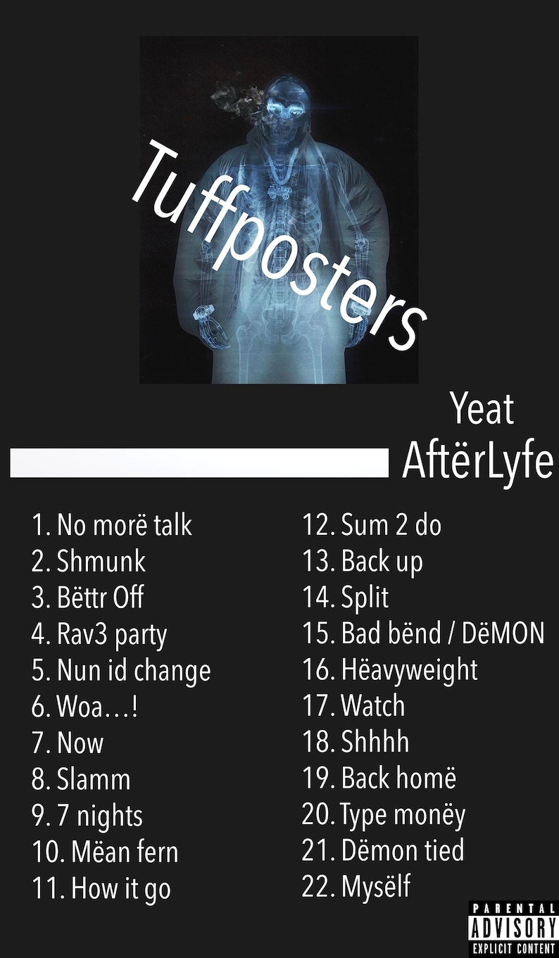 Digital Yeat Aftërlyfe Poster! - Etsy