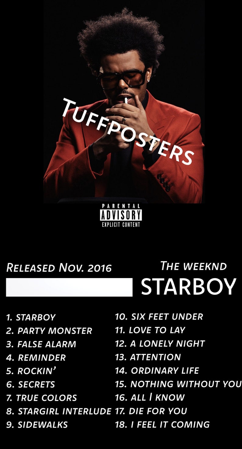 Digital the Weeknd Starboy Poster - Etsy