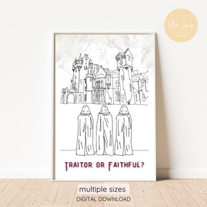 The Traitors TV Show - Traitor or Faithful - Wall Art Custom Digital ...