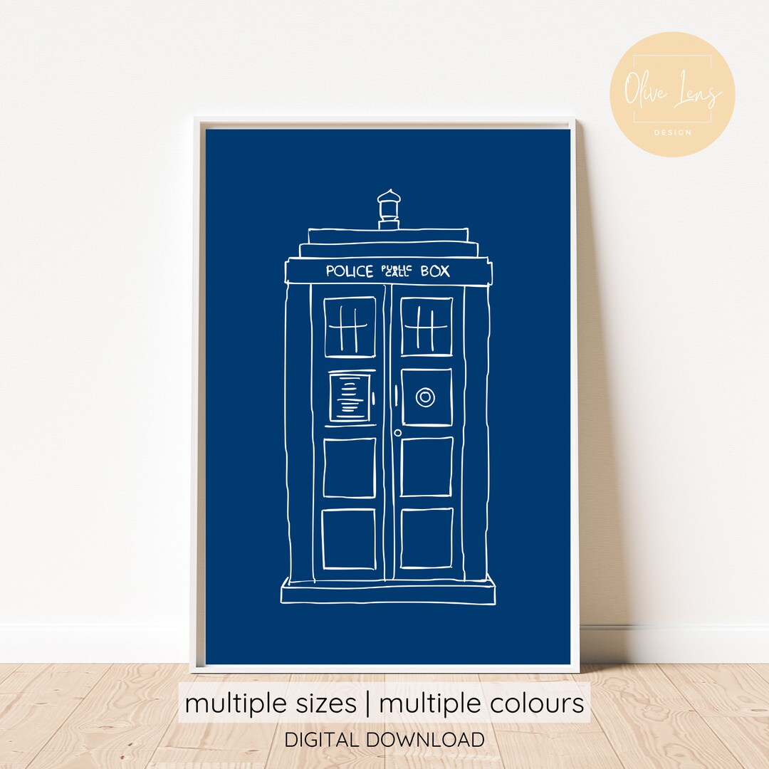 Doctor Who - the TARDIS Digital Print: Customisable Wall Art Decor ...