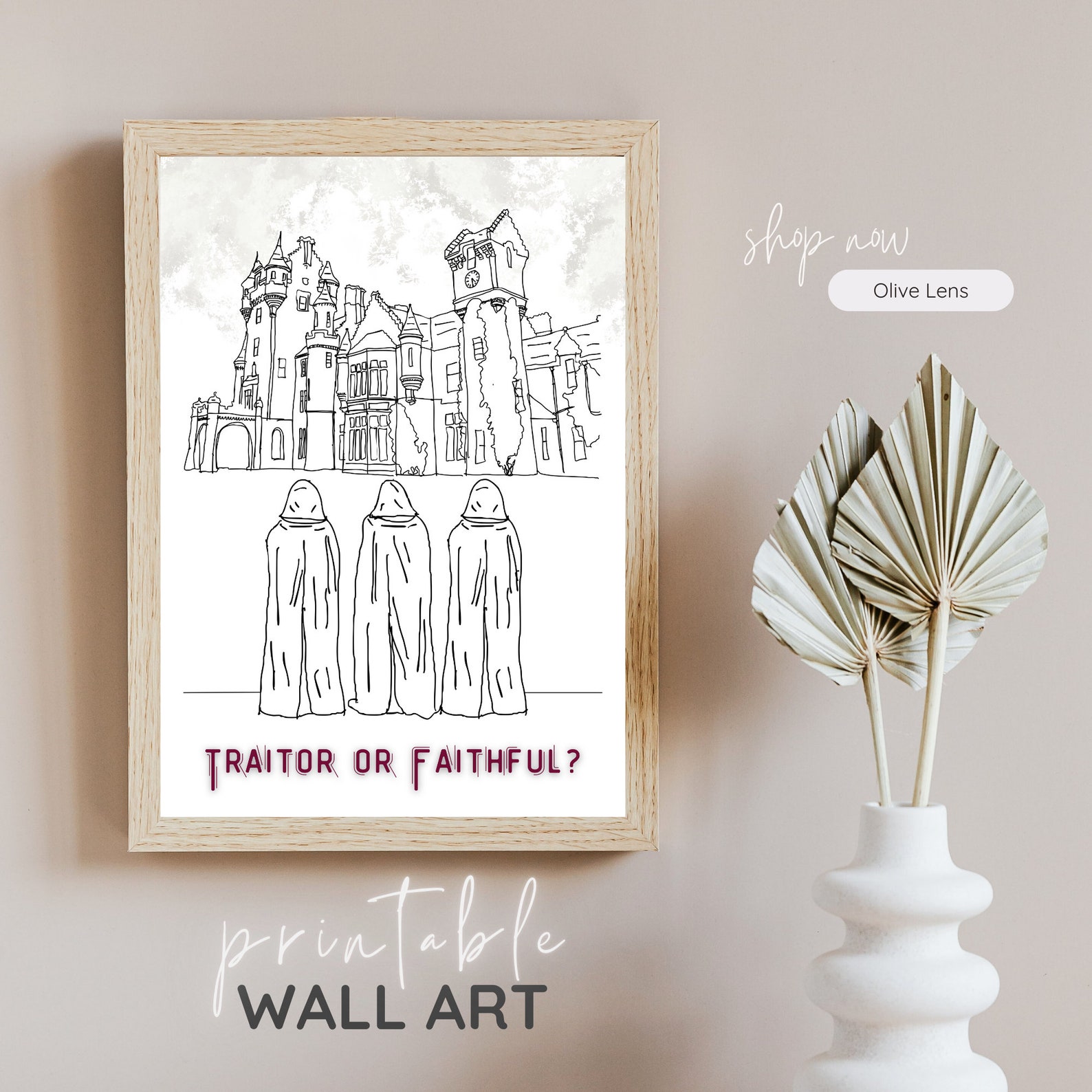 The Traitors TV Show - Traitor or Faithful - Wall Art Custom Digital ...