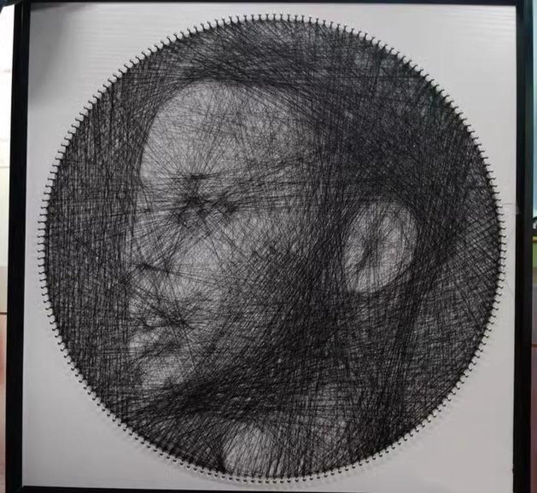 Personalised String Art Portrait Black String Art, Colourful String Art ...