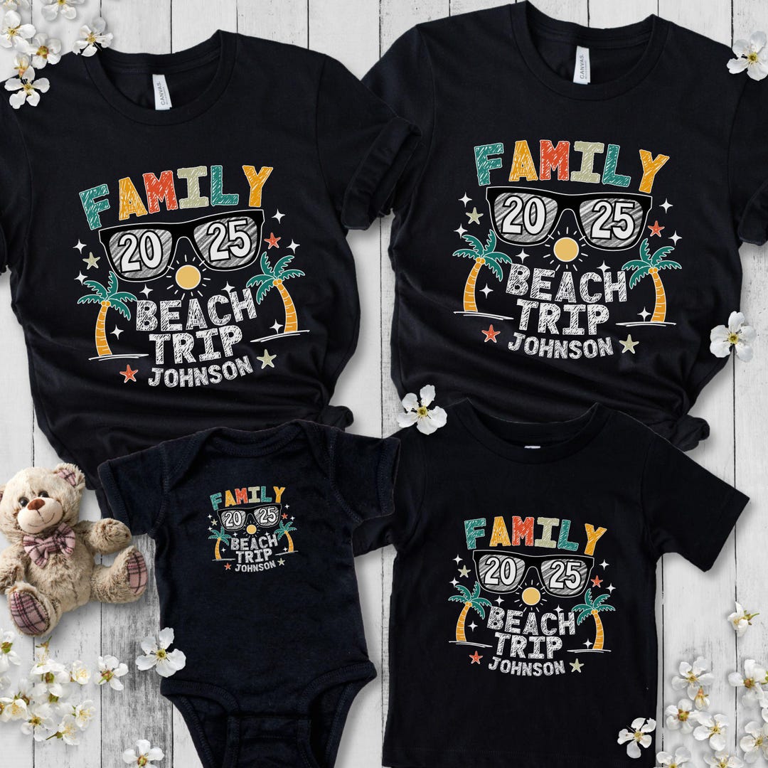 Personalized Family Beach Trip Shirt, Custom Family Beach Vacation ...