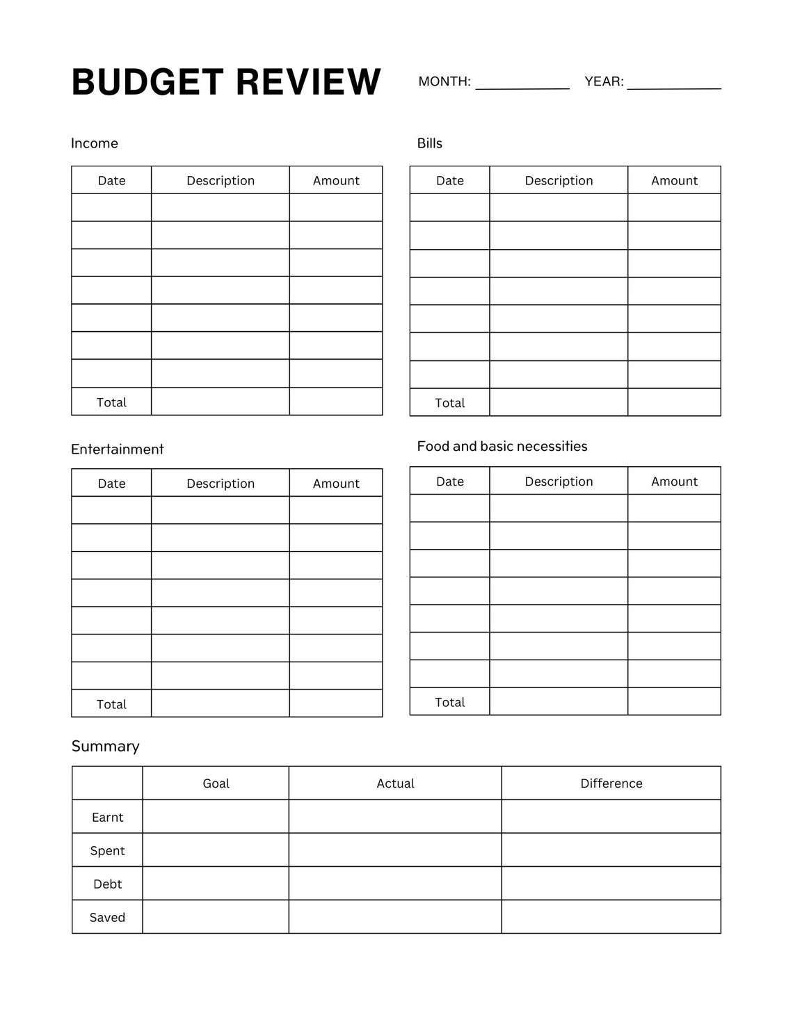 Digital Planner DAILY + BUDGET BUNDLE Template Set of 7 Available in ...