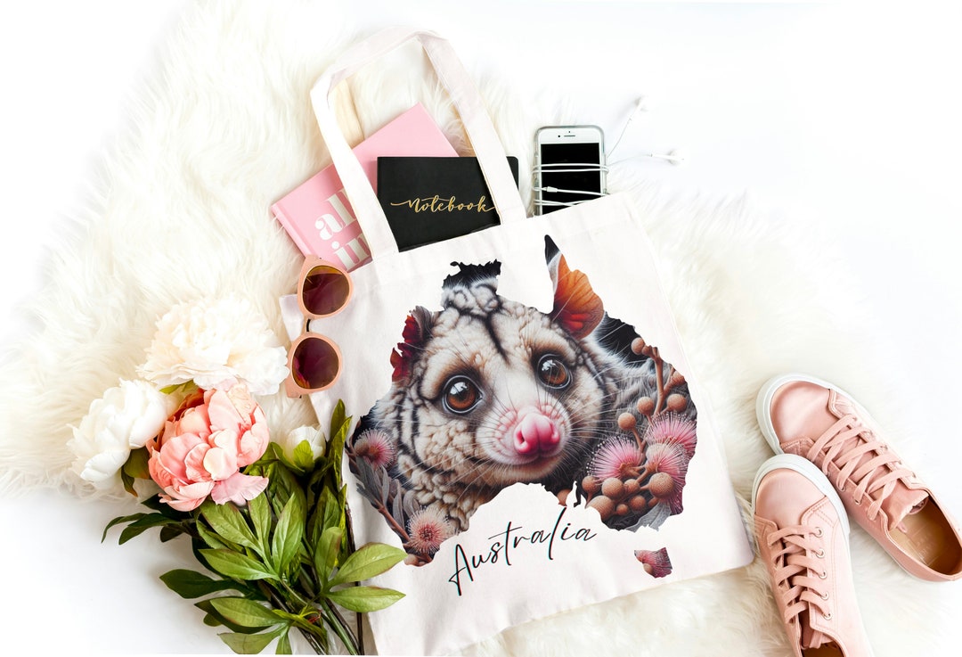 Australiana Possum Tote Bag, Australian Wildlife Design - Etsy