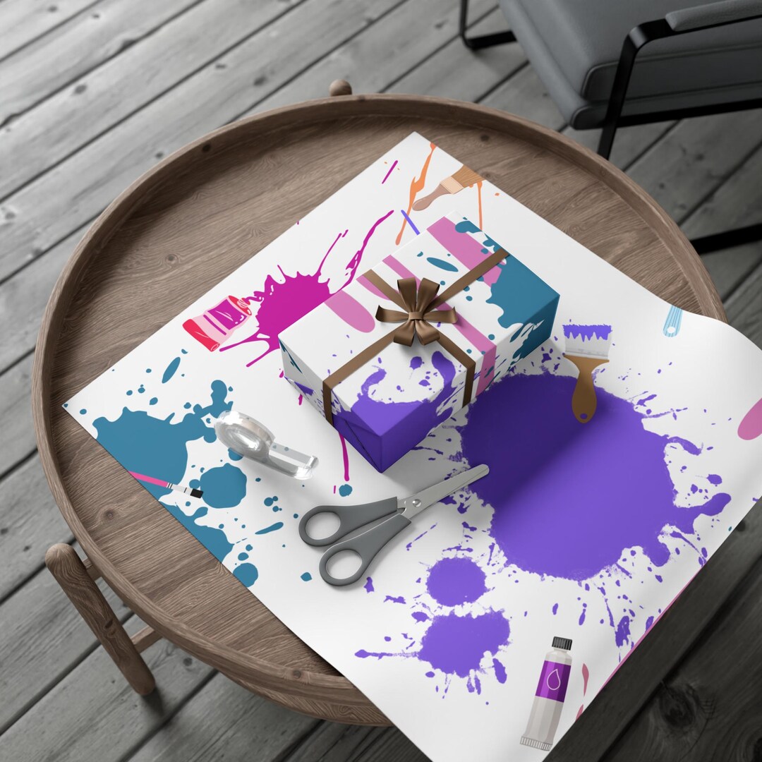Artist Splash Wrap,wra P,giftful Wrapping Paper,gifte-wrap,gift Wrap ...