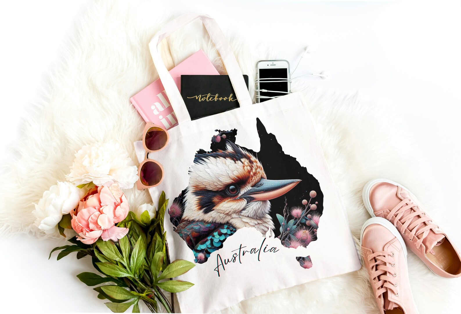 Australiana Nature Tote,original Designs,weekendbag,booklove Tote ...