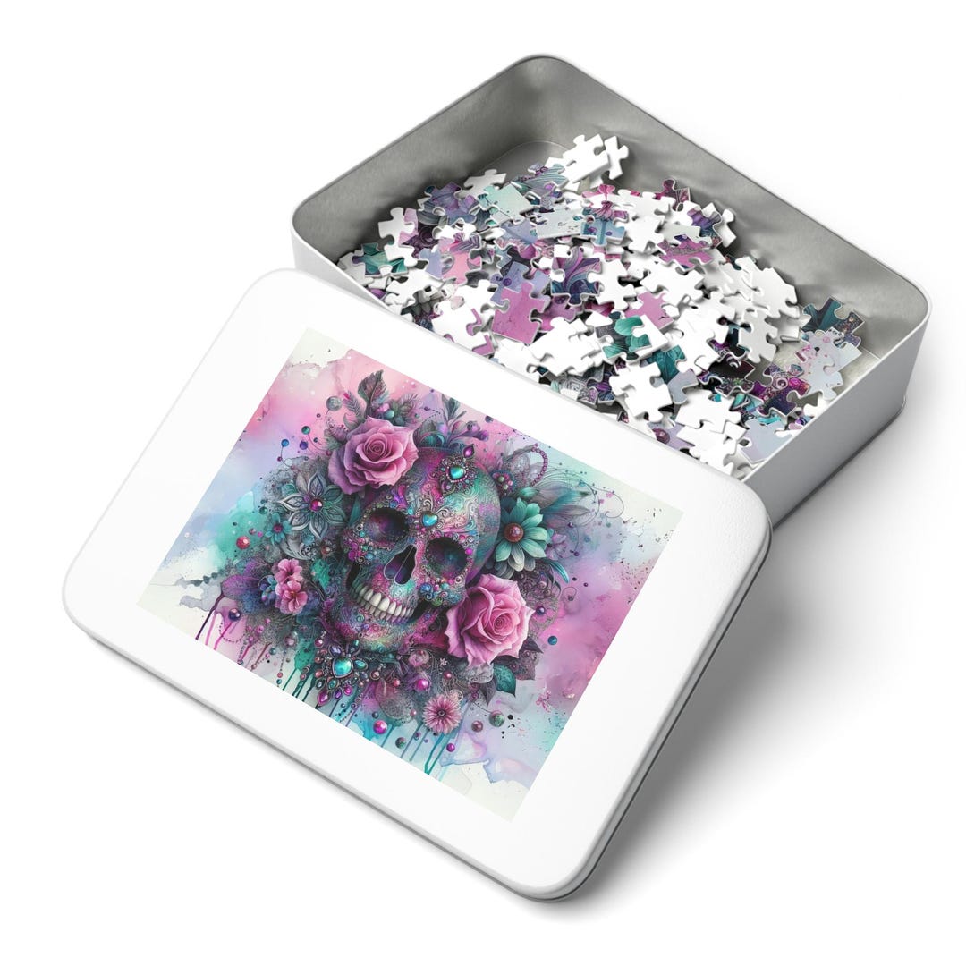Sugar Skull Puzzle,femine Skull Puzzle,challenging Activity,2000 Piece ...