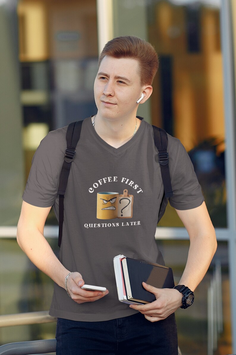 Coffee First, Questions Later Shirt Funny Nurse Humor Coffee Lover Gift ...