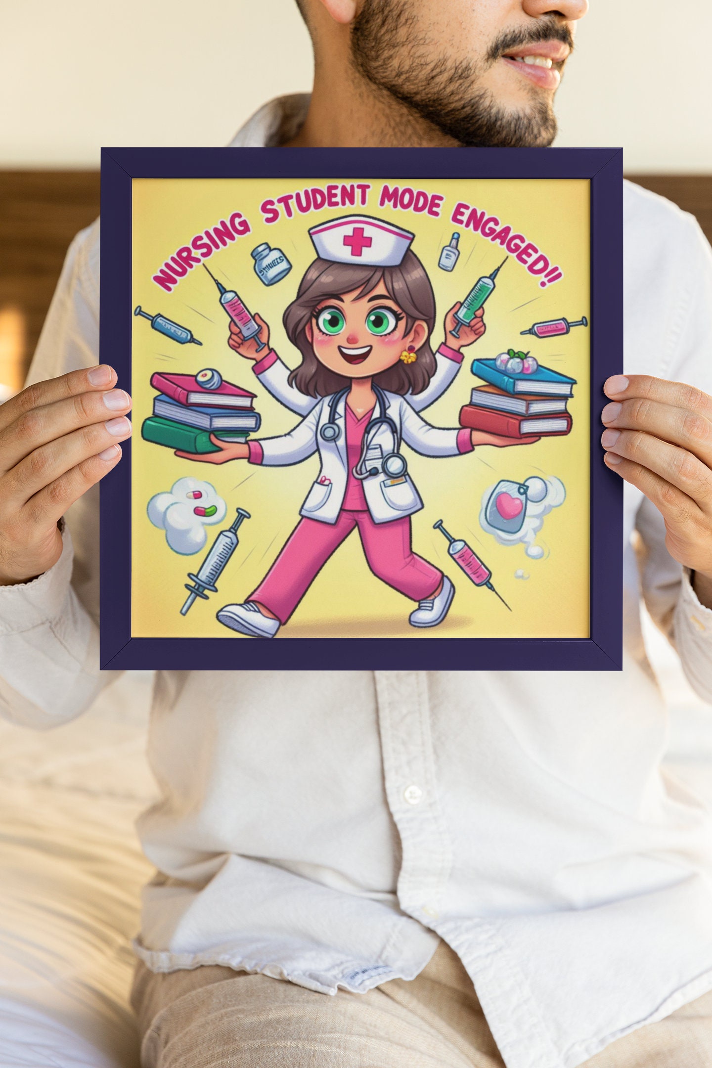 Nursing Student Mode Engaged Funny Nursing Student Wall Art - Etsy