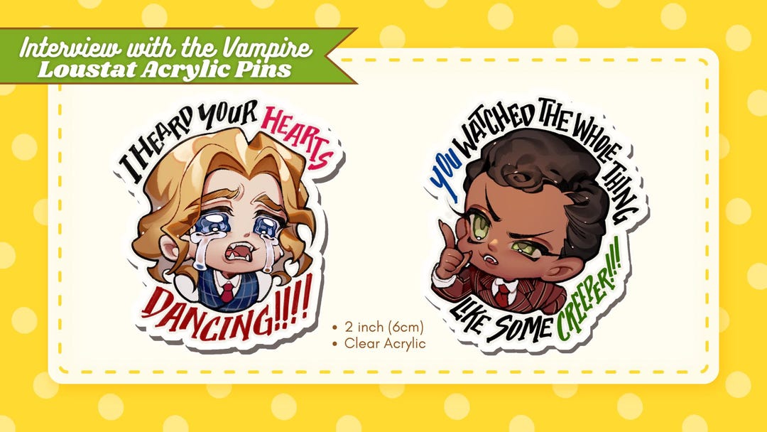 PRE-ORDER | Interview With the Vampire Loustat Pins - Etsy