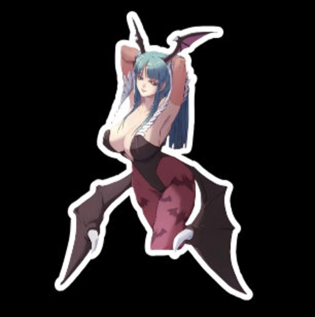 Darkstalkers Vampire Savior Nightwarriors Morrigan Aensland 3 Sticker Succubus Ecchi Lewd Waifu ...