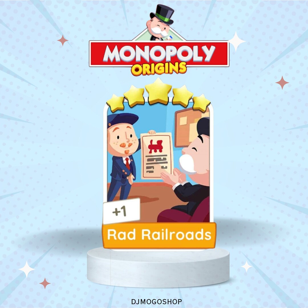 Rad Railroads Monopoly Go Sticker Monopoly Origins DIGITAL PRODUCT - Etsy