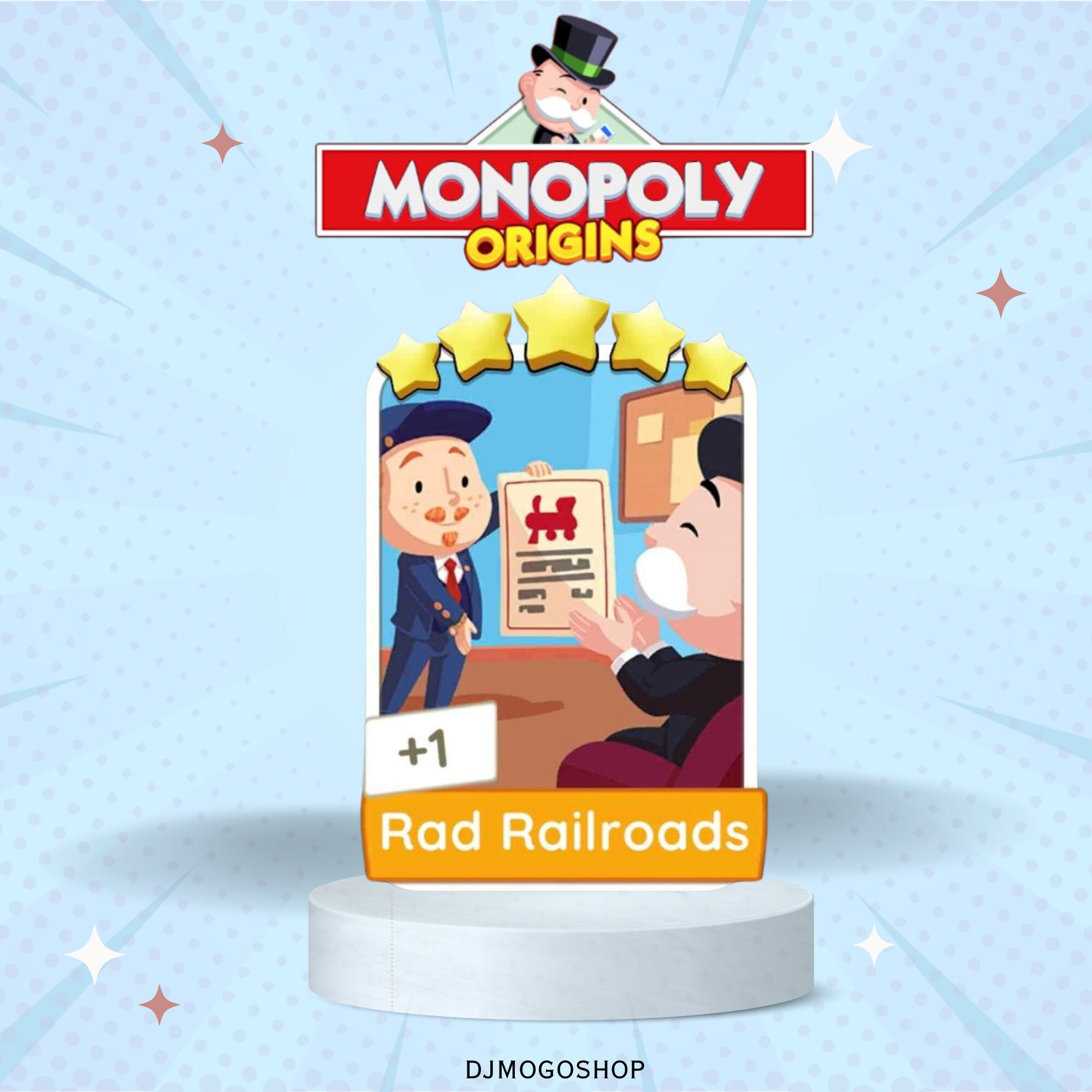 Rad Railroads Monopoly Go Sticker Monopoly Origins DIGITAL PRODUCT - Etsy