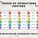 Order of Operations Posters: Includes 4 Variations! - Etsy