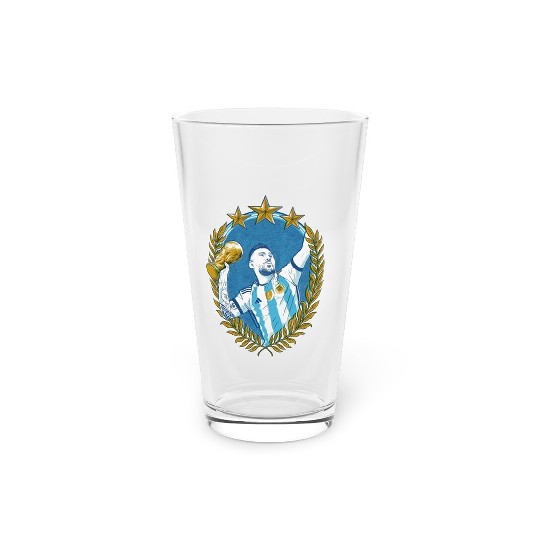 Lionel Messi World Cup Trophy Soccer, Argentina, Gift for Son/him Pint ...