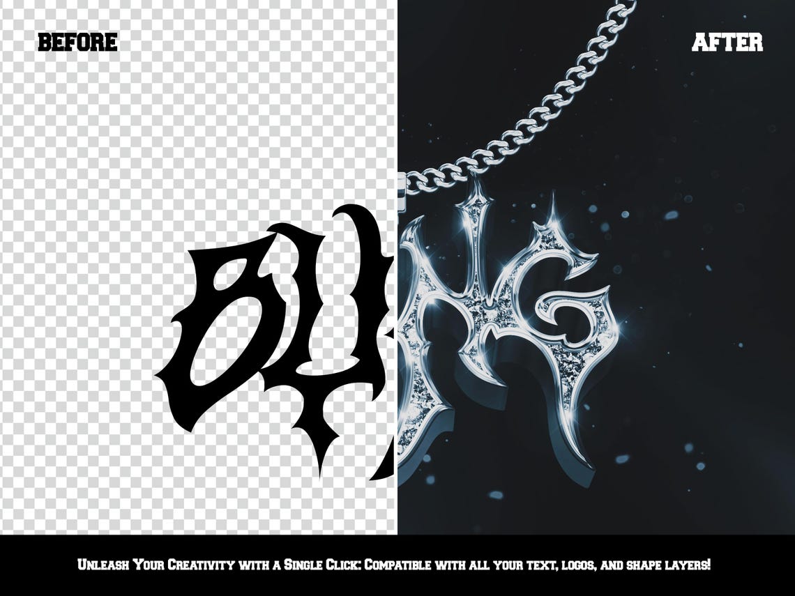 Bling Text Effect and Logos Effect for Photoshop - Etsy