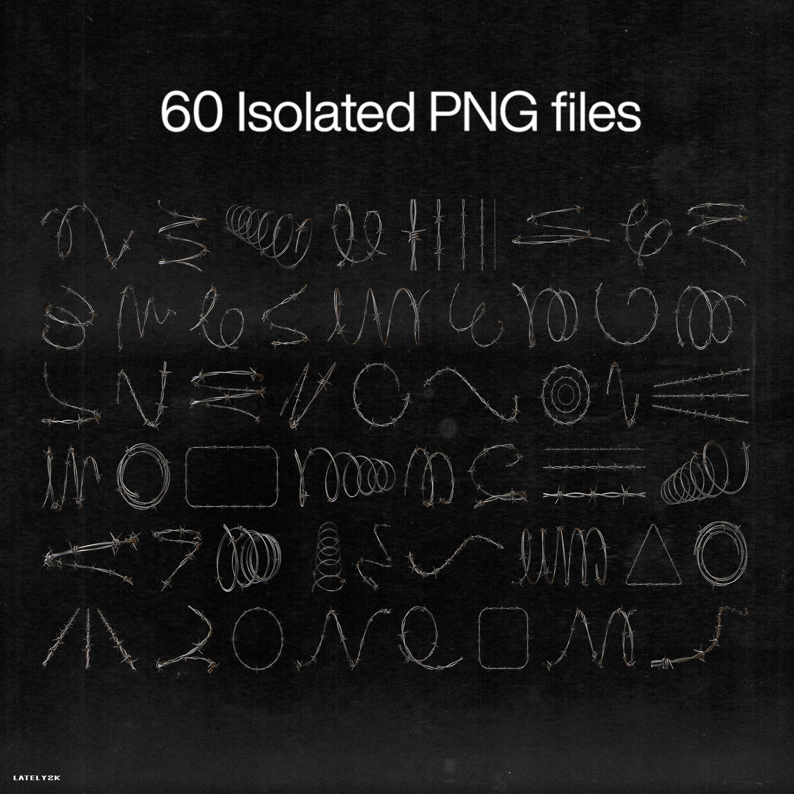 60 4k Barbed Wire Textures Overlay,photoshop PNG Template for Photoshop ...