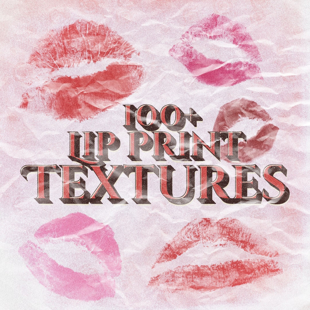 100+ 4k Lip Print Textures Overlay,photoshop PNG Template for Photoshop ...