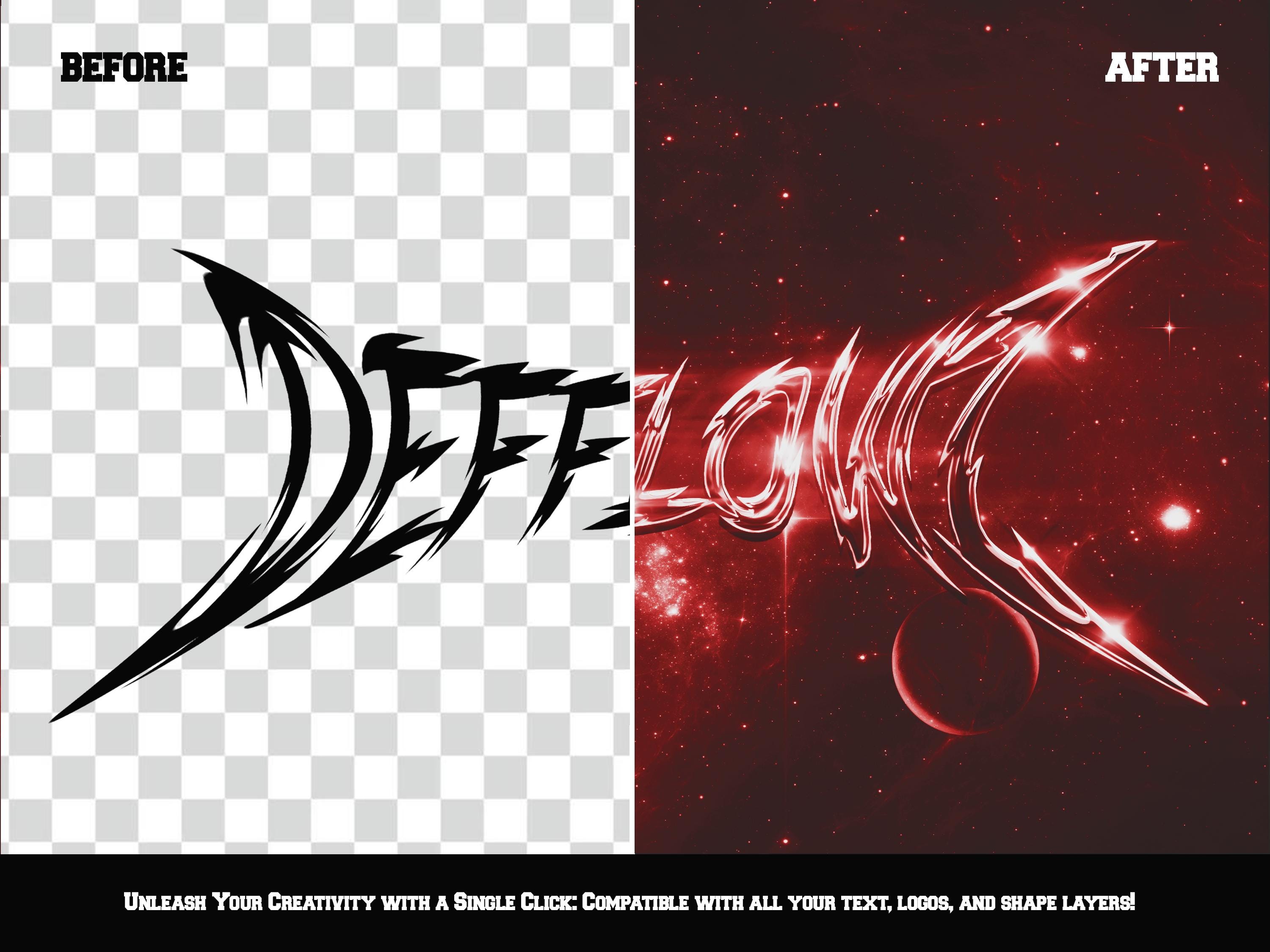 Chrome Text Effect and Logos Effect for Photoshop - Etsy