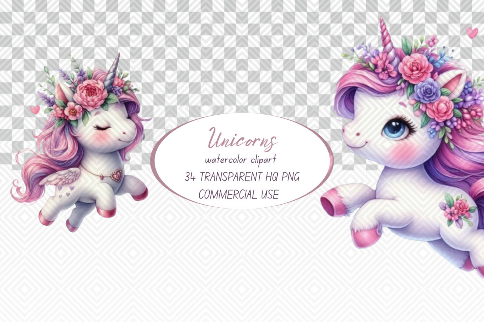 Unicorn Watercolor Clipart, Cute Unicorn, Unicorn Png, Baby Unicorn ...