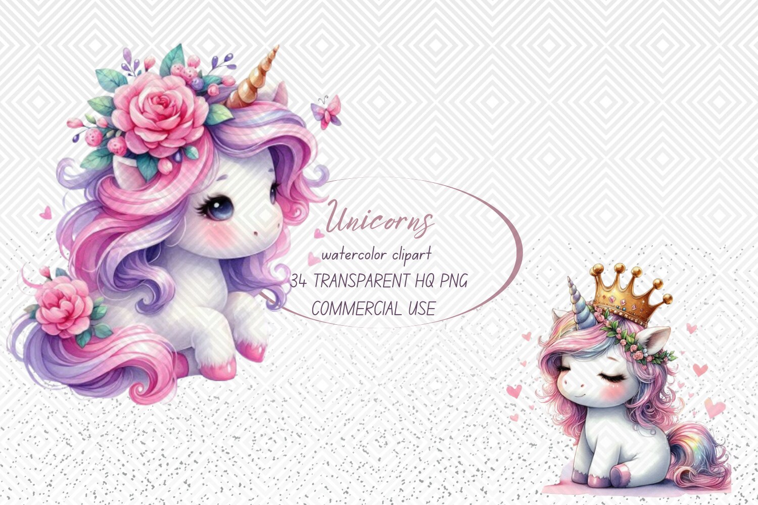 Unicorn Watercolor Clipart, Cute Unicorn, Unicorn Png, Baby Unicorn ...