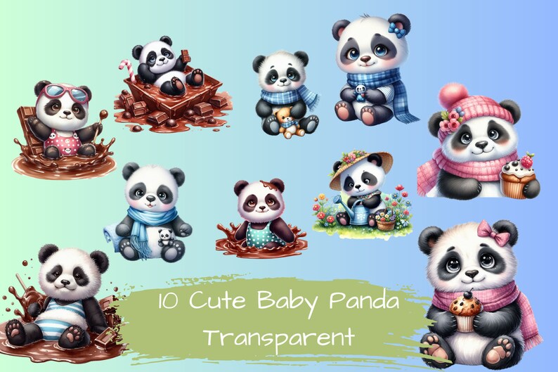Cute Baby Panda Clipart, Baby Pandas Png, Little Pandas Clip Art ...