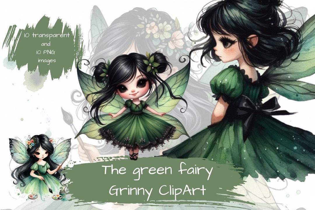 Green Fairy, Spring Fairy Clipart Bundle Png,spring Fairy Png,fairy ...