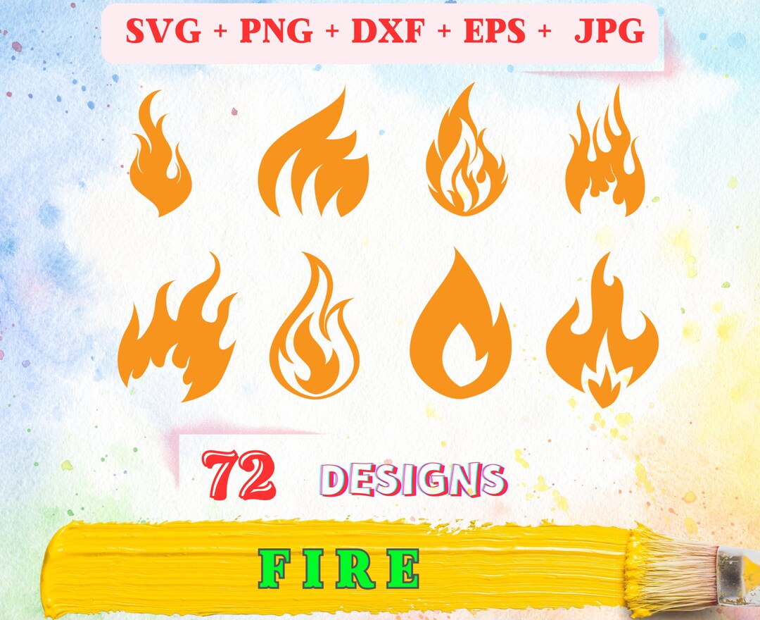72 Fire Images Bundle Explosive Designs for Prints, SVG, Vector Art ...
