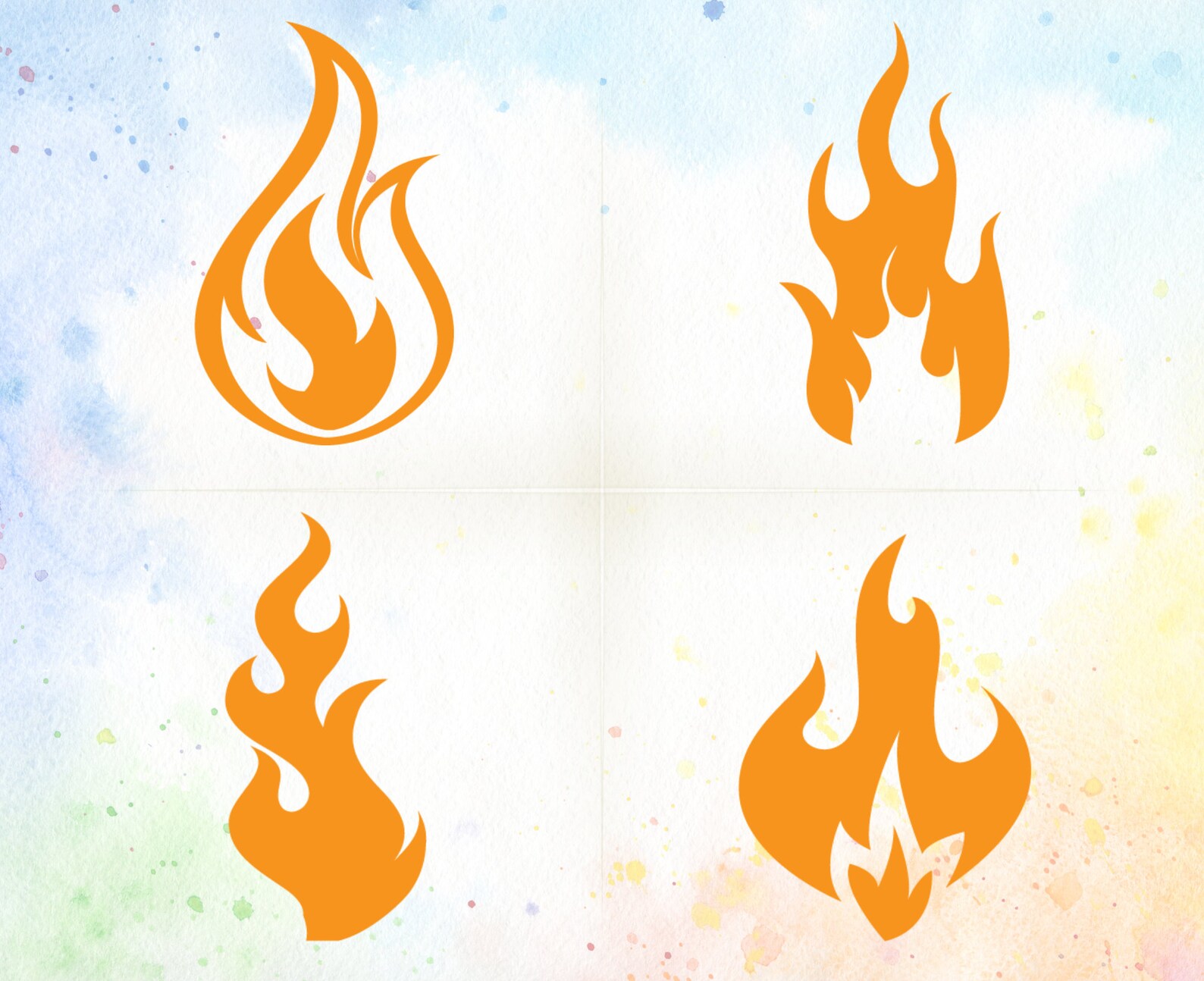 72 Fire Images Bundle Explosive Designs for Prints, SVG, Vector Art ...
