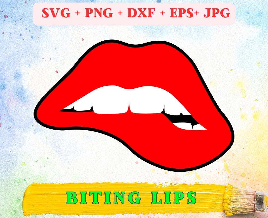 Unlock Passion: 1 Beautiful Lip Drawing SVG Instant Download for Your ...