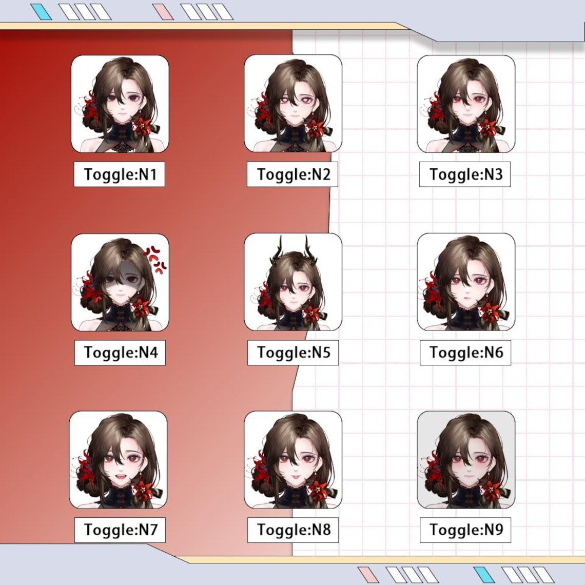 Fully Rigged Vtuber Model: Ready to Use Live2d for Vtube Studio ...
