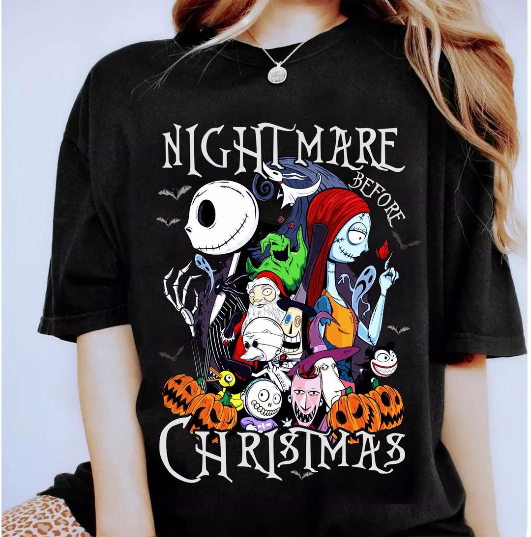 Nightmare Before Christmas Halloween Town Group Shirts, Jack ...