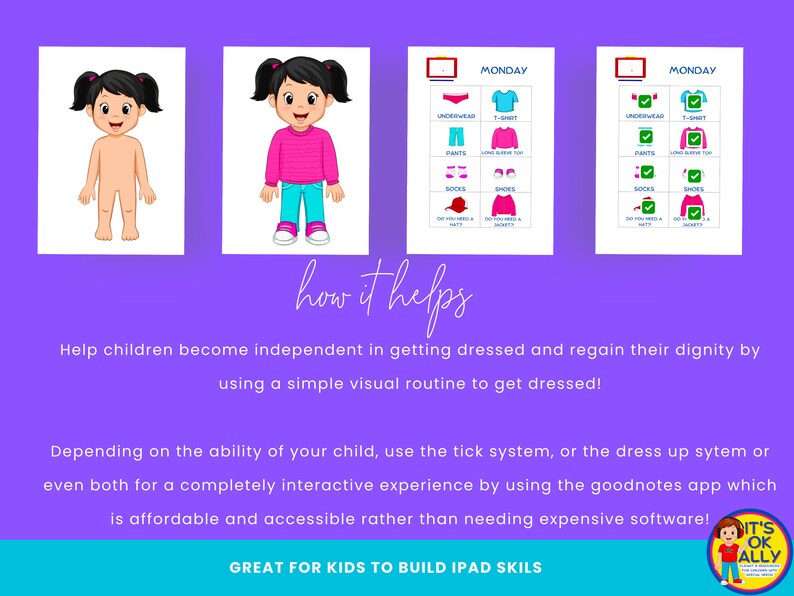 ADHD VISUAL Goal Setting Books for Kids Autism Empowering Independent ...