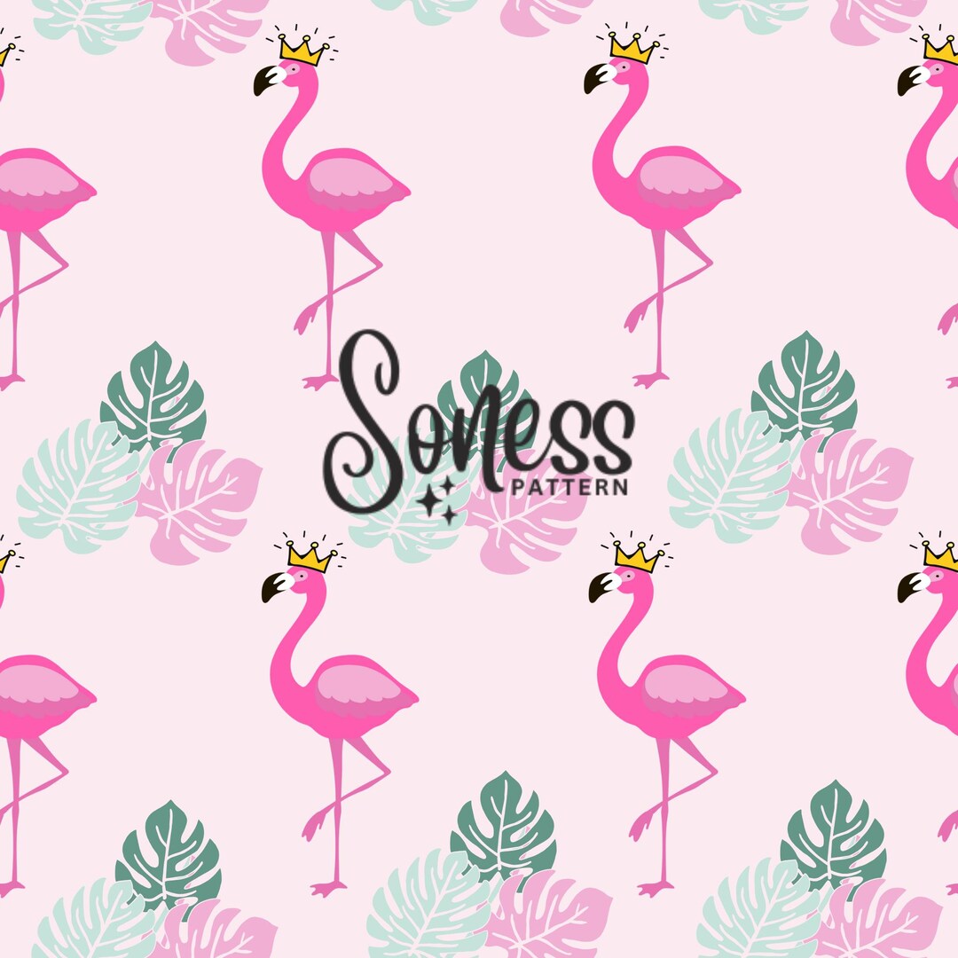 Pink Flamingo Seamless Repeat Pattern, Pink Summer Pattern File ...