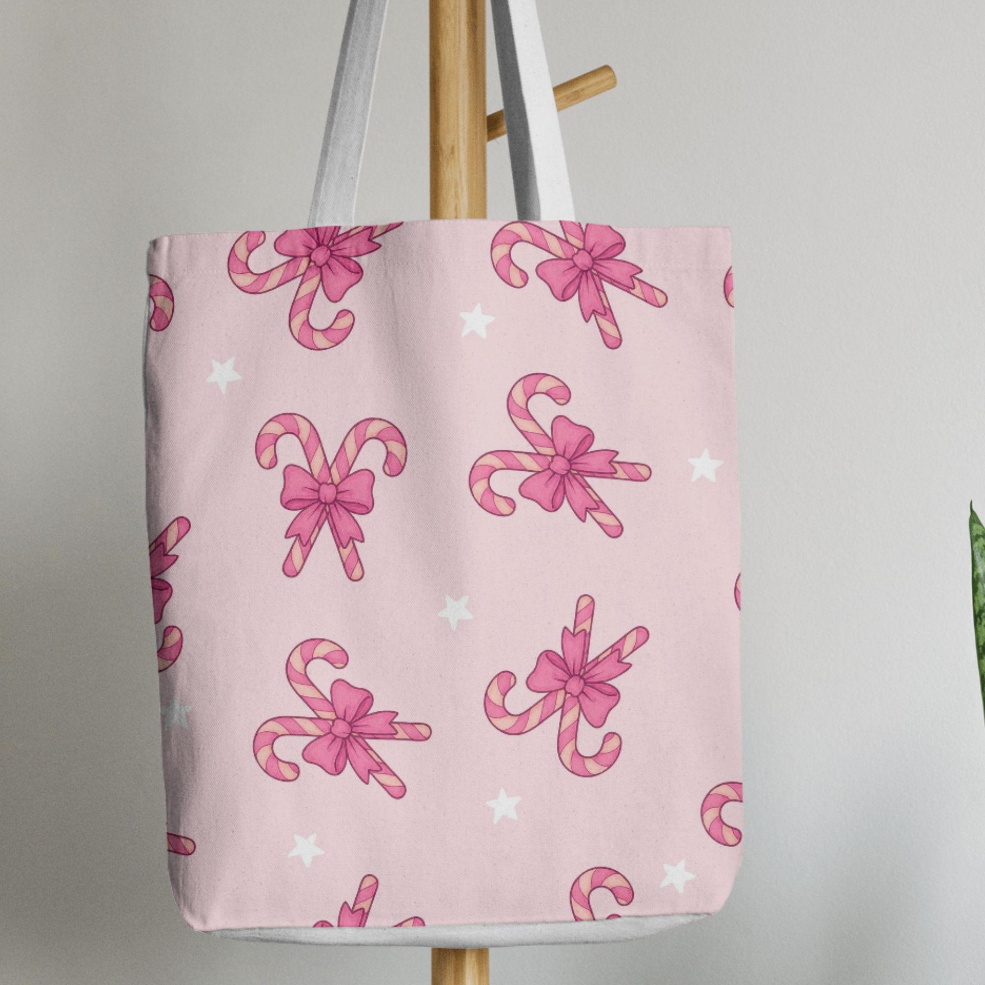 Pink Christmas Candy Cane & Bow Seamless Pattern (digital Download) - Etsy