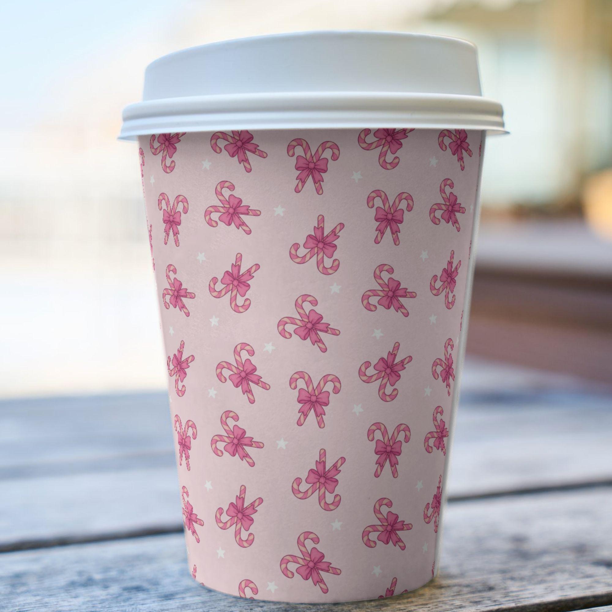 Pink Christmas Candy Cane & Bow Seamless Pattern (digital Download) - Etsy