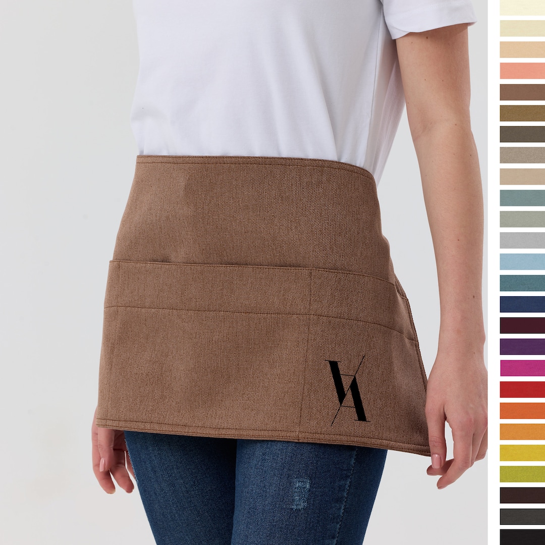 Custom Waist Apron, Half Apron, Restaurant Apron, Bistro Apron ...