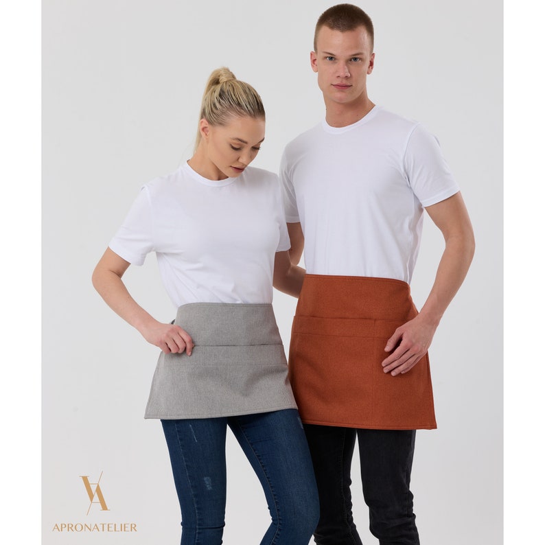 Custom Waist Apron, Half Apron, Restaurant Apron, Bistro Apron ...