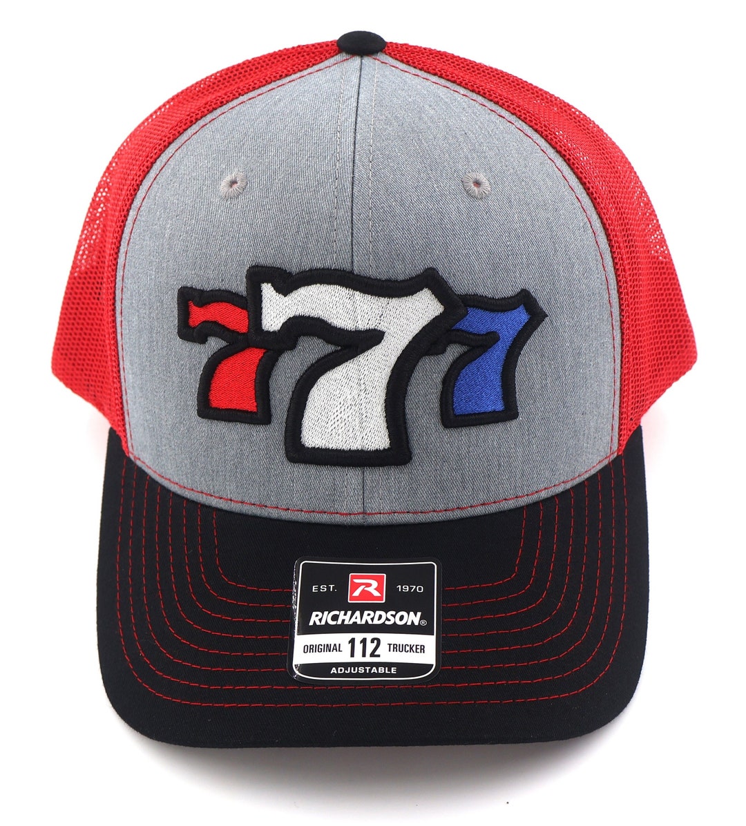 Triple 7's (red/white/blue) 3D Puff - Etsy